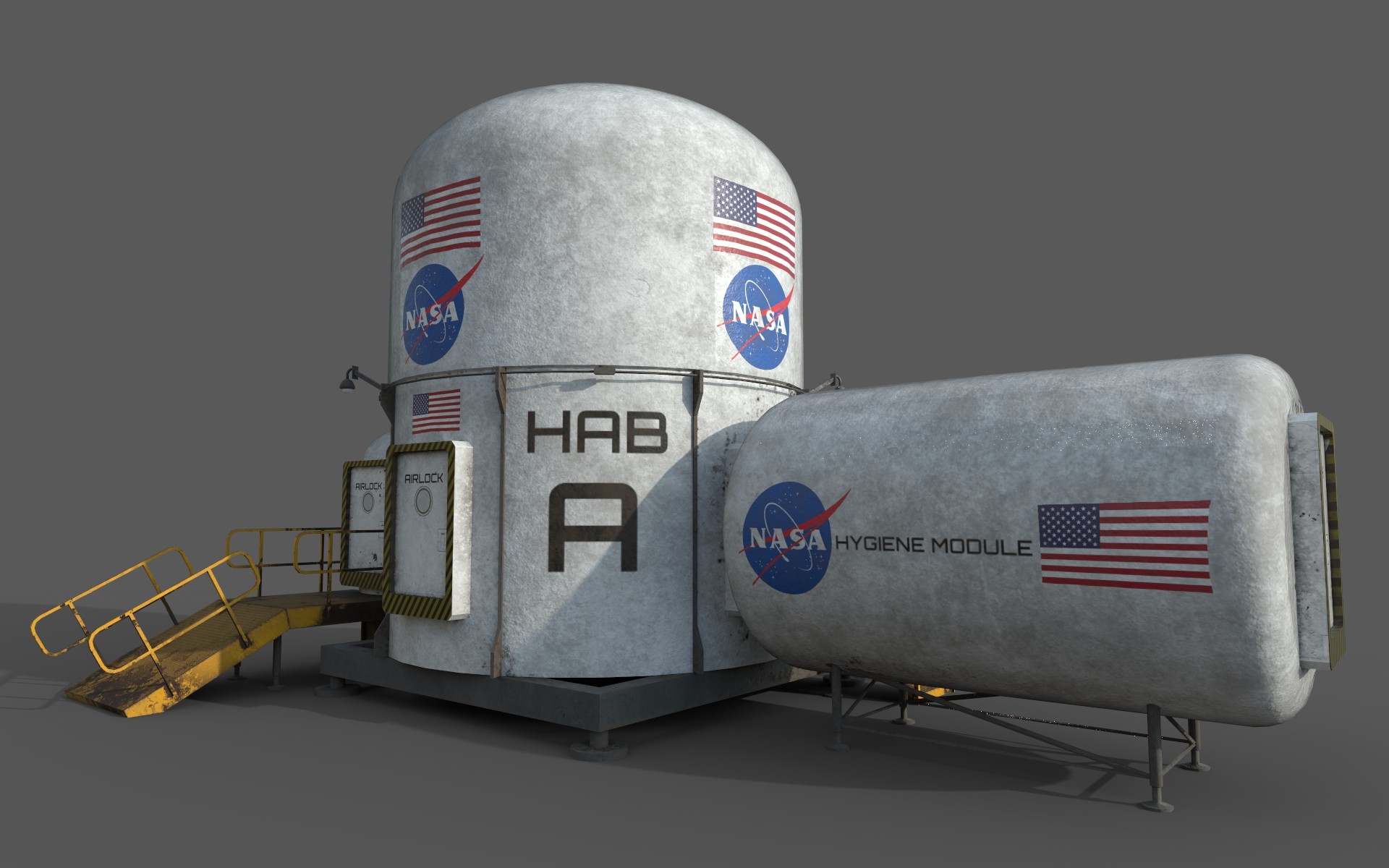 NASA Hab Unit Modelo 3D - TurboSquid 1434634