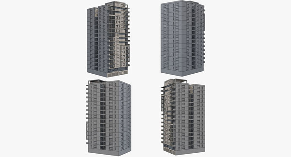 Apartment building 36 3D model - TurboSquid 1435128