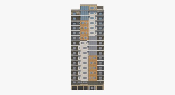 Apartment building 36 3D model - TurboSquid 1435128