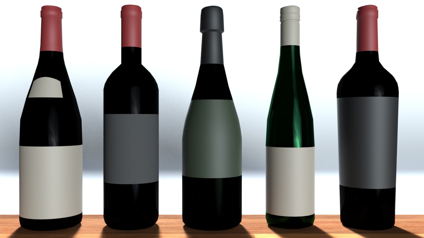 modèle 3D de Collection de bouteilles de vin - TurboSquid 1435341