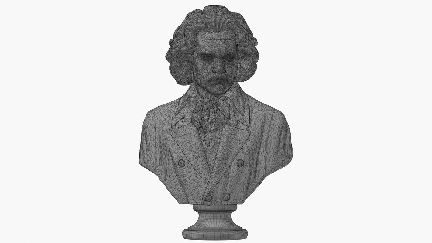 3d model of bust beethoven