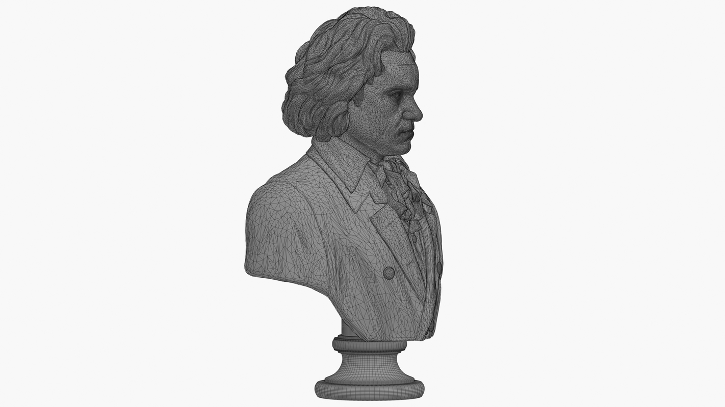 3d model of bust beethoven