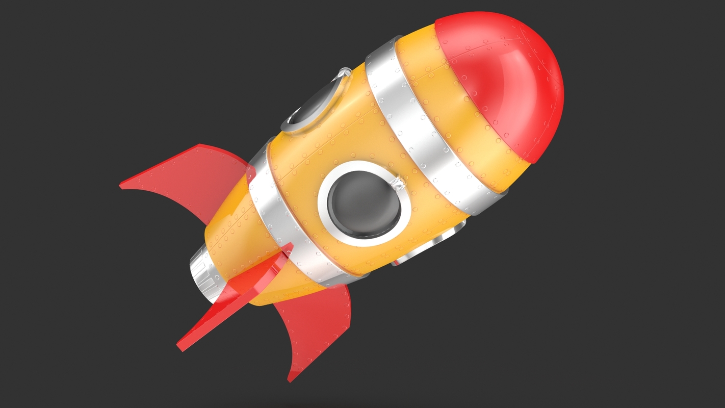 3D cartoon rocket - TurboSquid 1435560