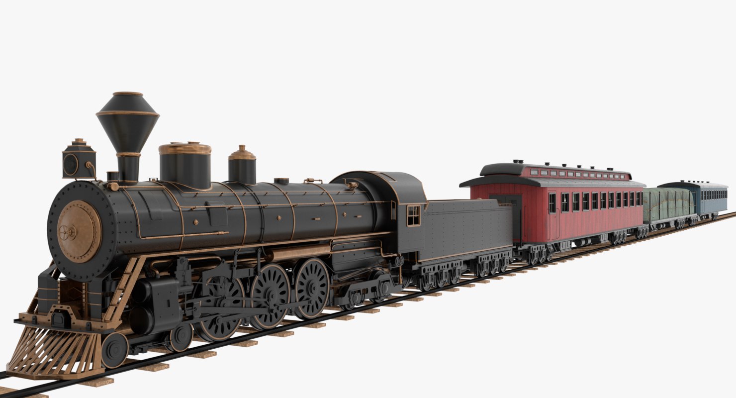 modelo 3d Tren a vapor - TurboSquid 1435573