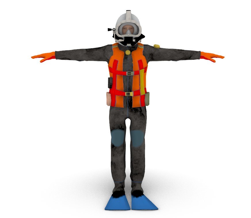 3D commercial diver model - TurboSquid 1435661