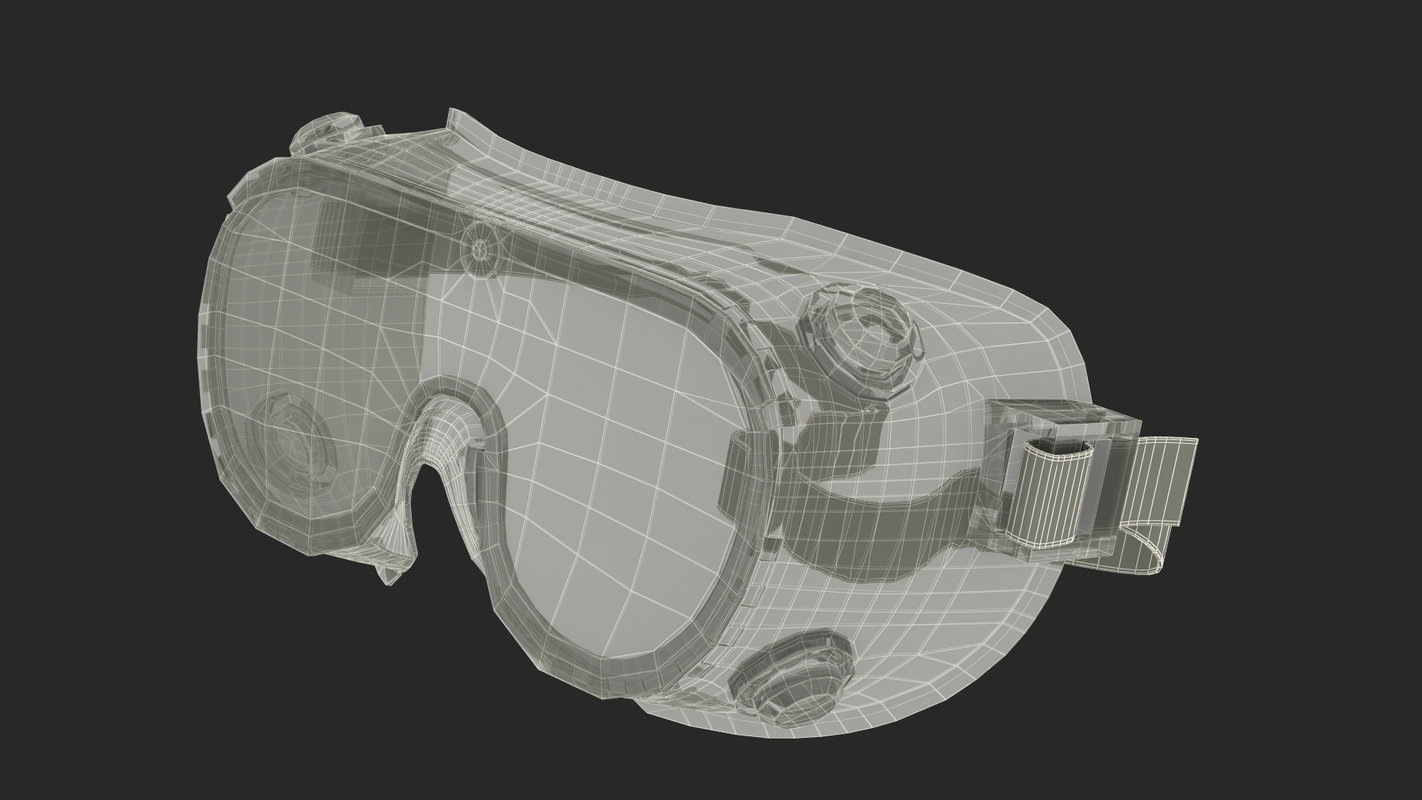 3D scientific safety goggle model - TurboSquid 1436149