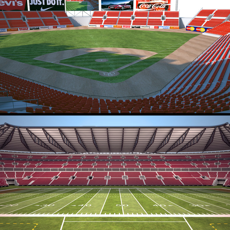 Stadium baseball 3D model - TurboSquid 1435700