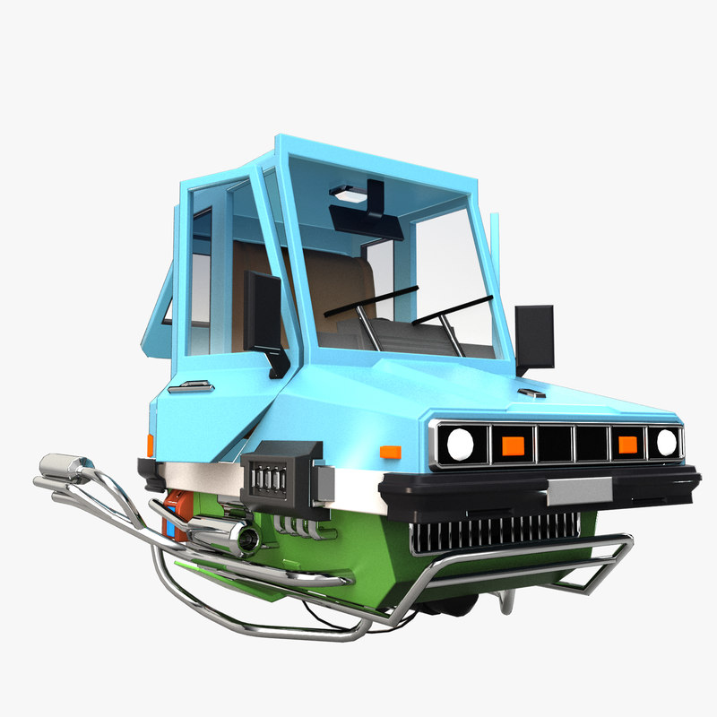 3D cartoon hover car model - TurboSquid 1422207