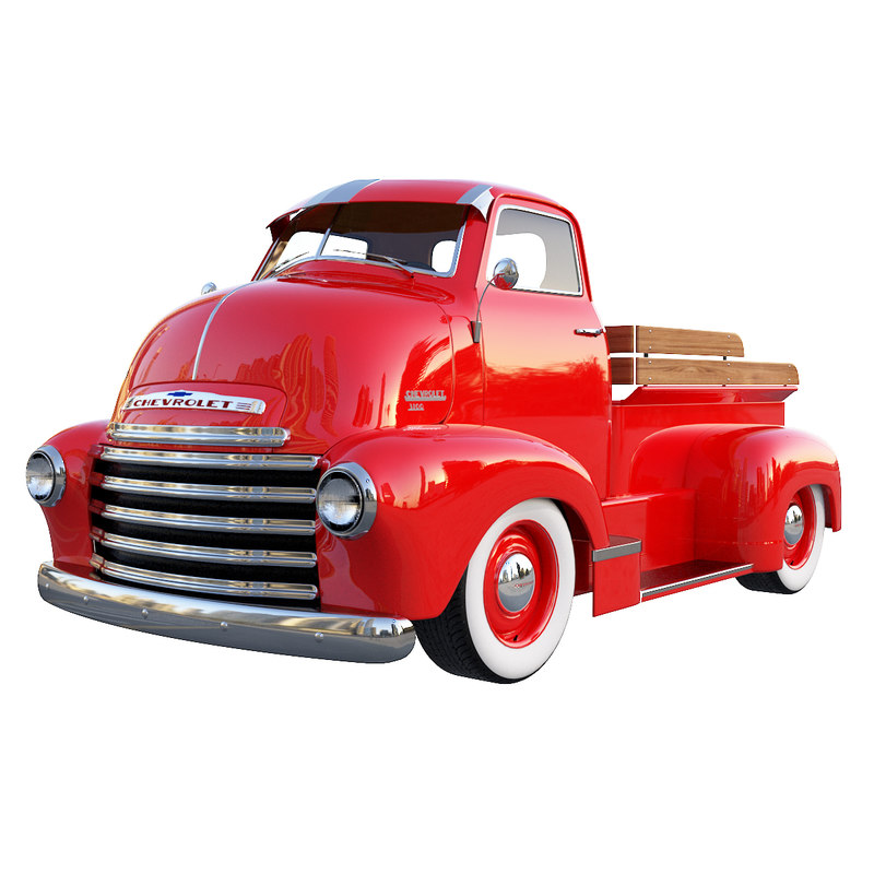 3d model of customized chevy truck c