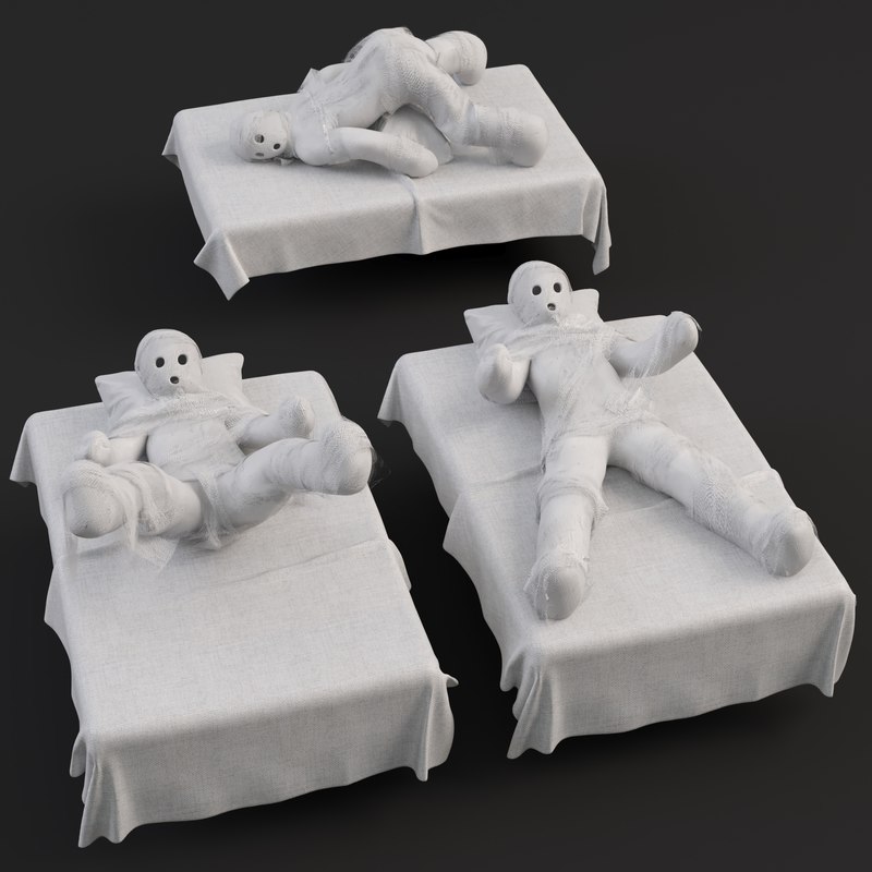 3D hospital zombie patient model - TurboSquid 1436027
