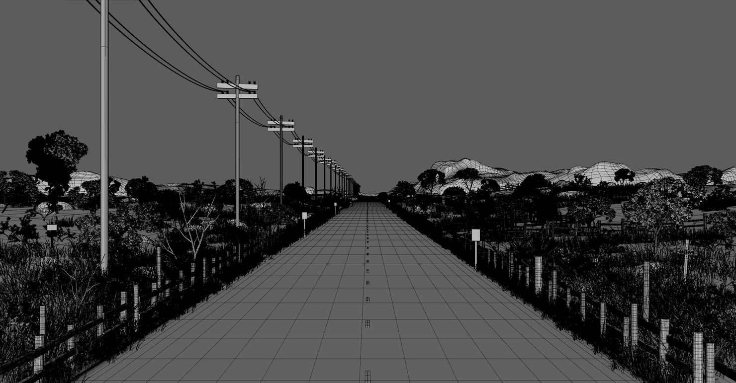 Road sunset 3D model - TurboSquid 1436096