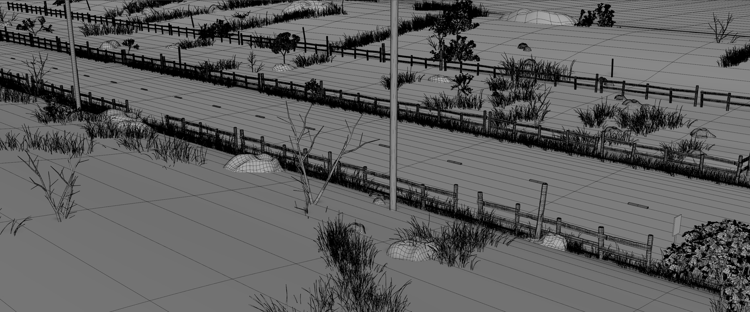 Road sunset 3D model - TurboSquid 1436096