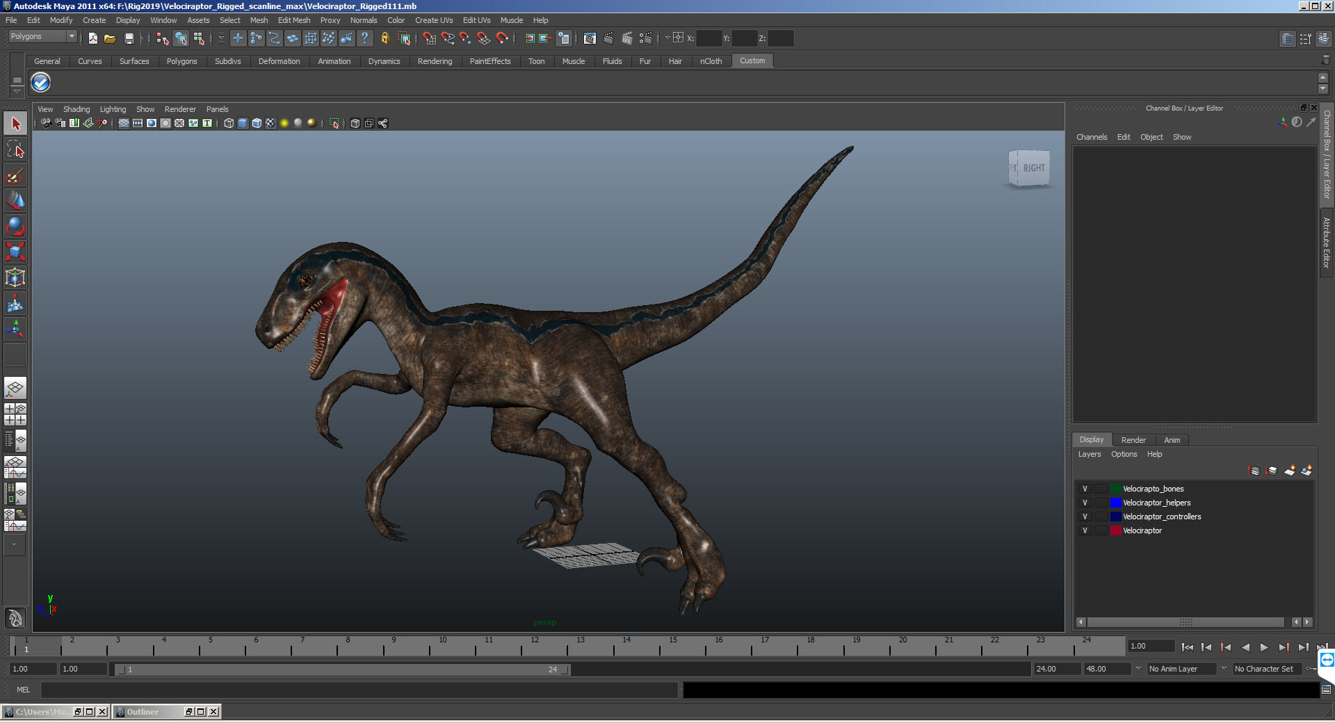 3D model velociraptor rigged - TurboSquid 1436334
