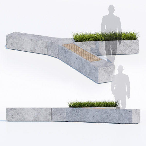 3d mileno public bench escofet