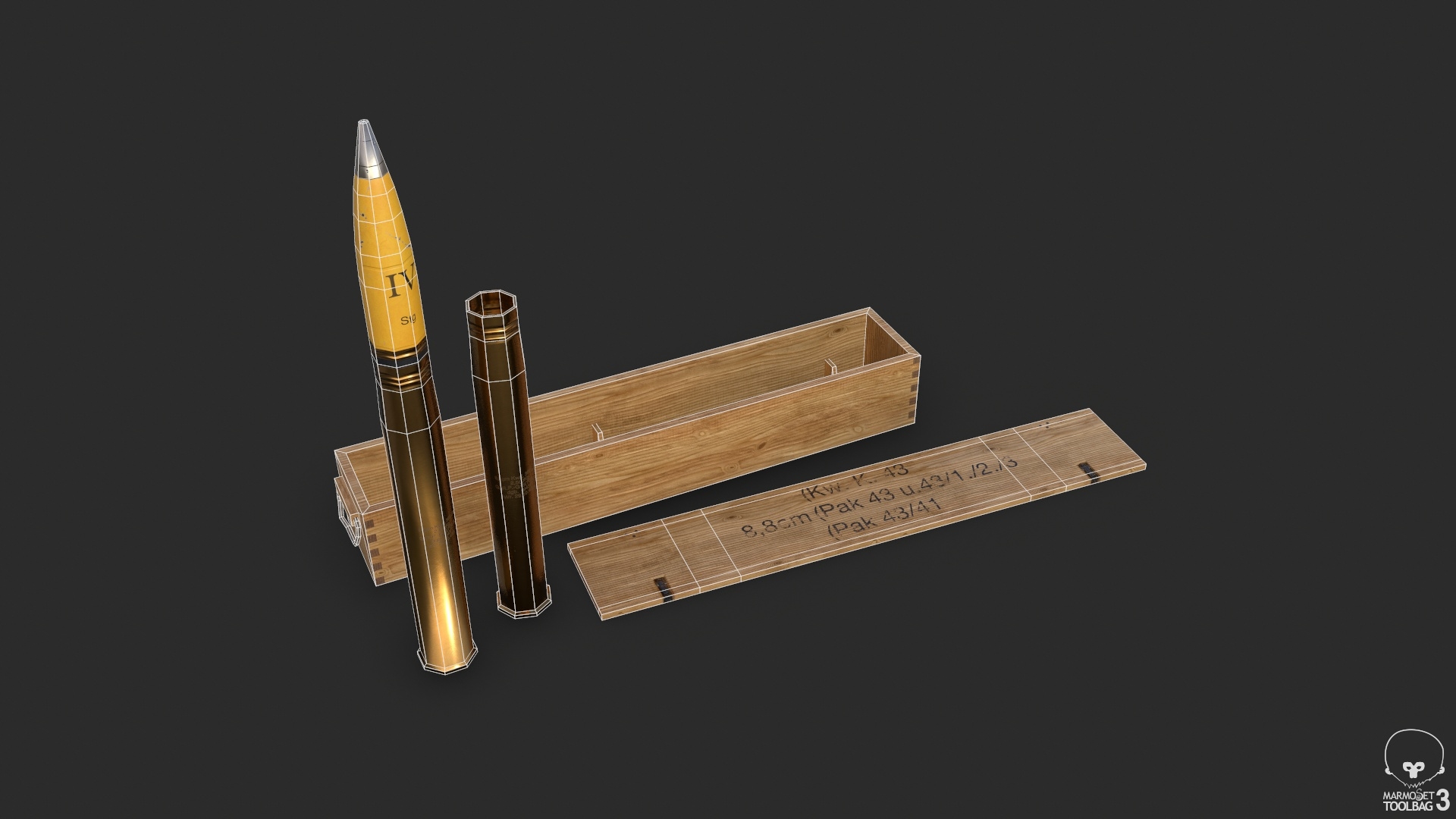 Ammo crate german 88mm 3D model - TurboSquid 1436504