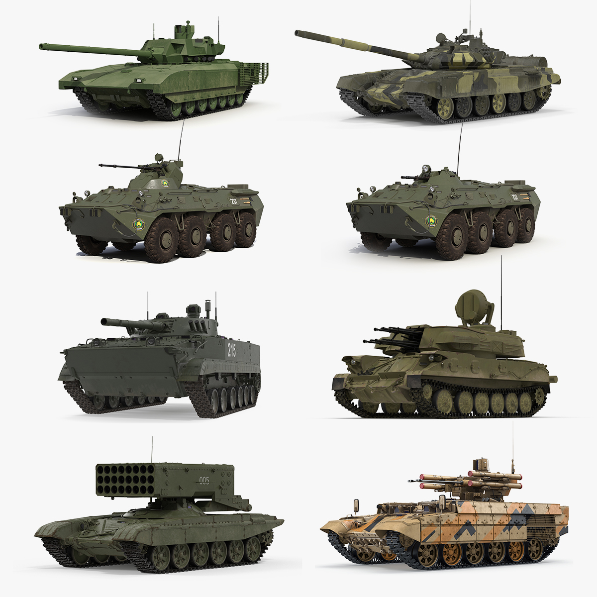 3D model russian tanks 2 - TurboSquid 1438437