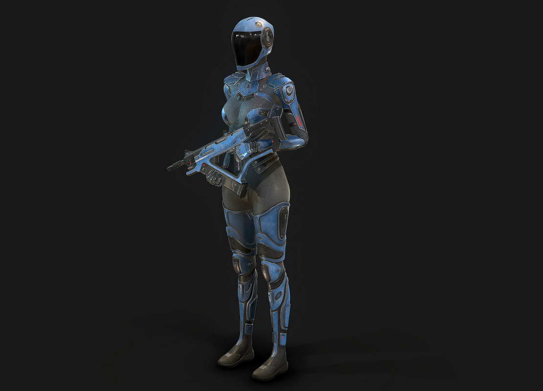 Female cyborg 3D model - TurboSquid 1377456