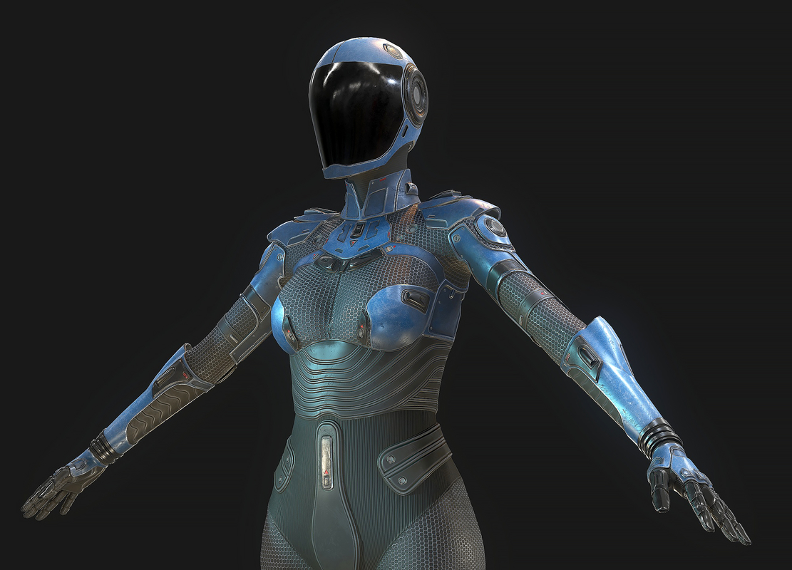 Female cyborg 3D model - TurboSquid 1377456