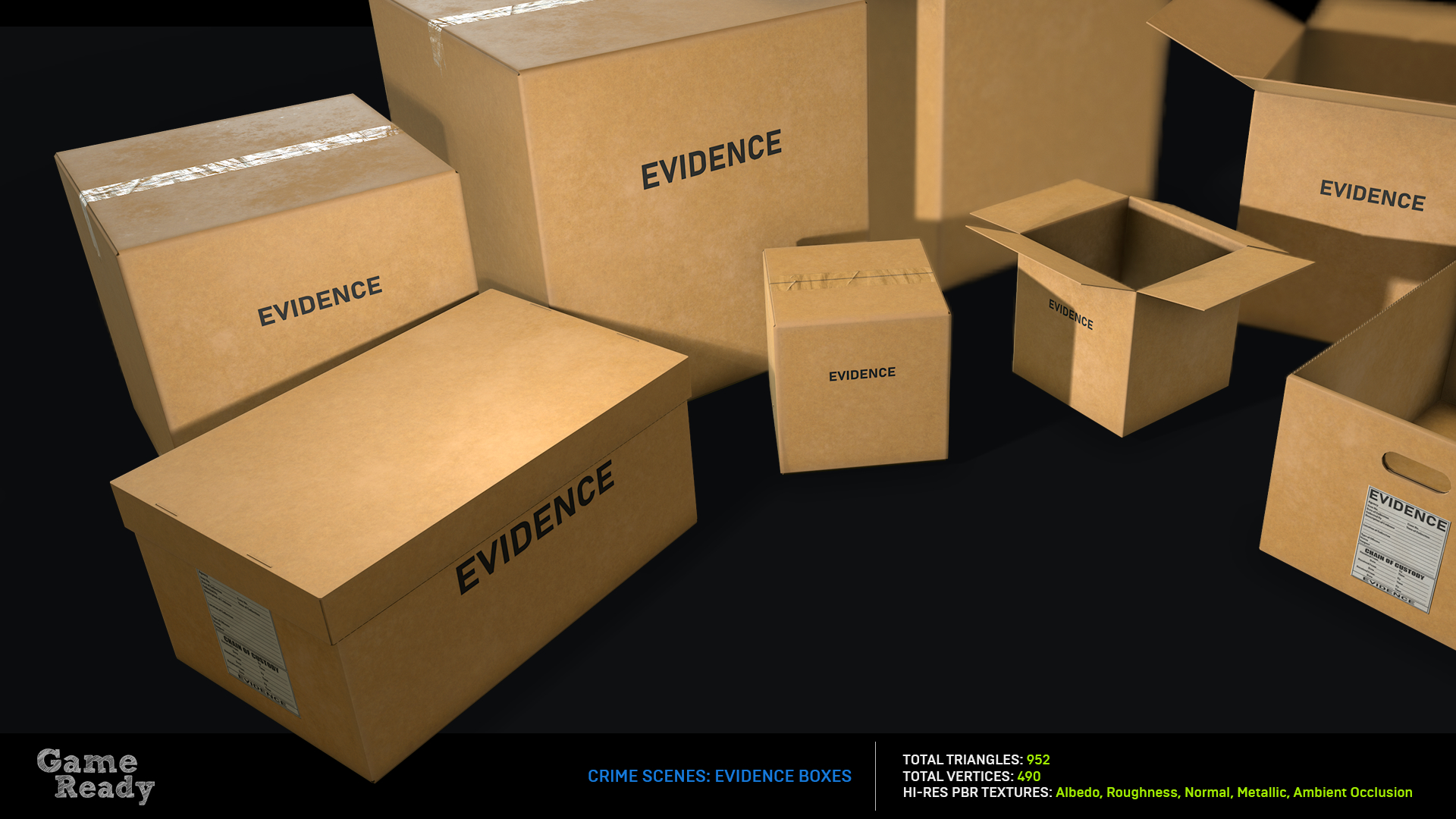 3D evidence packages boxes - TurboSquid 1436720