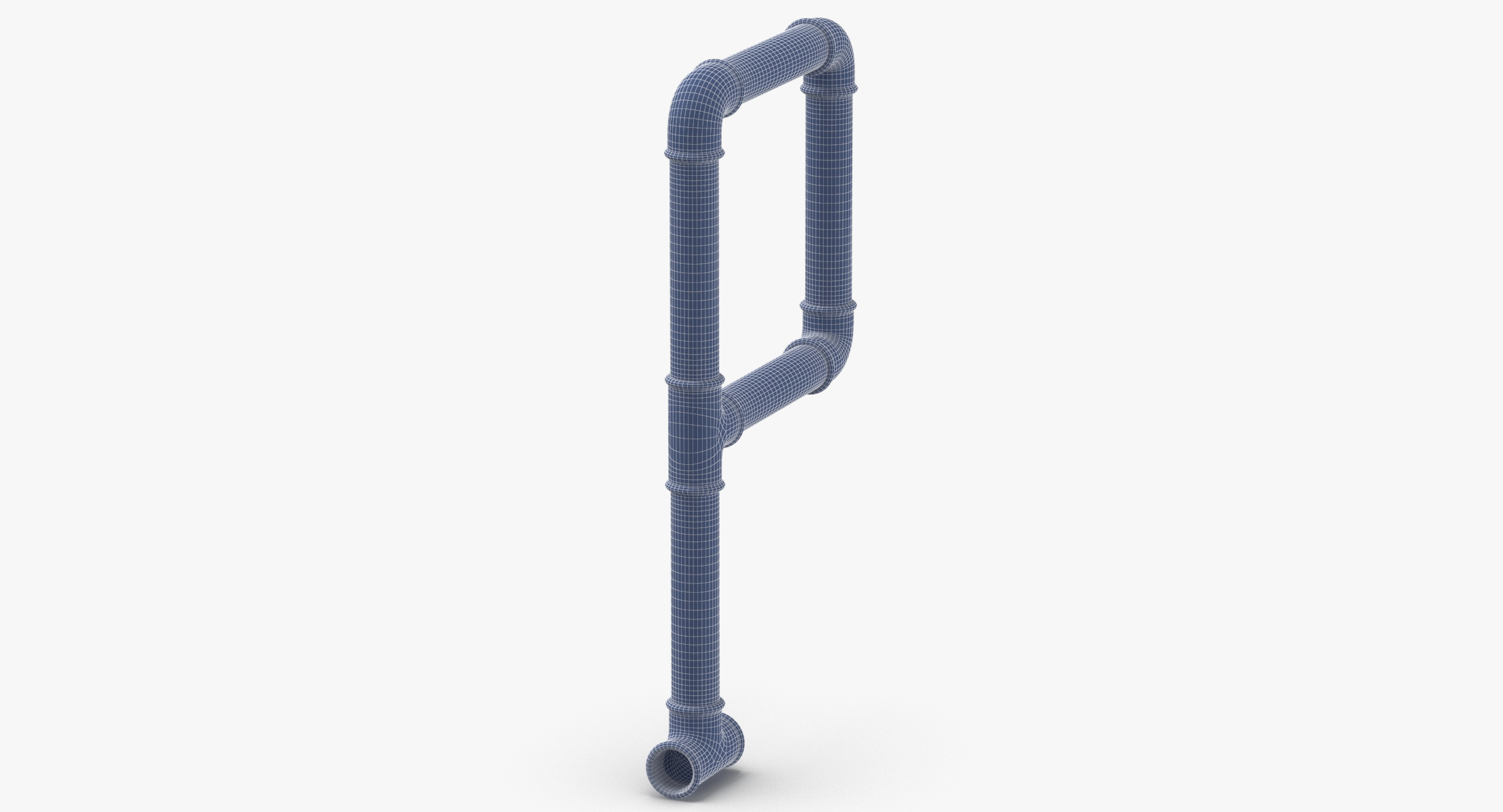 3D galvanized steel pipe letter model - TurboSquid 1436774