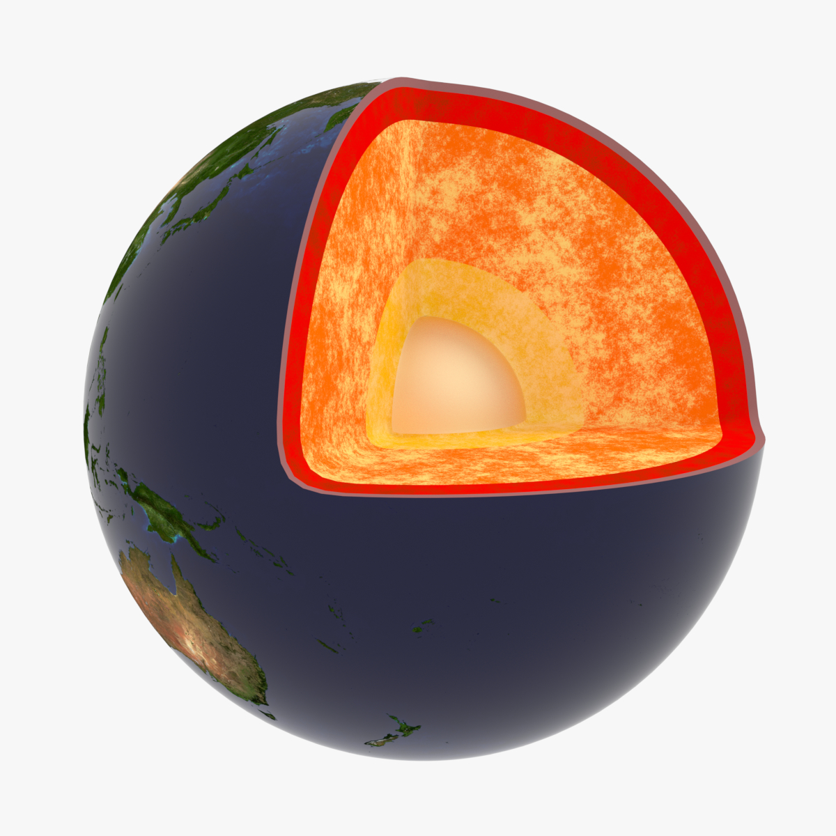 3D stylized planet earth core - TurboSquid 1436164
