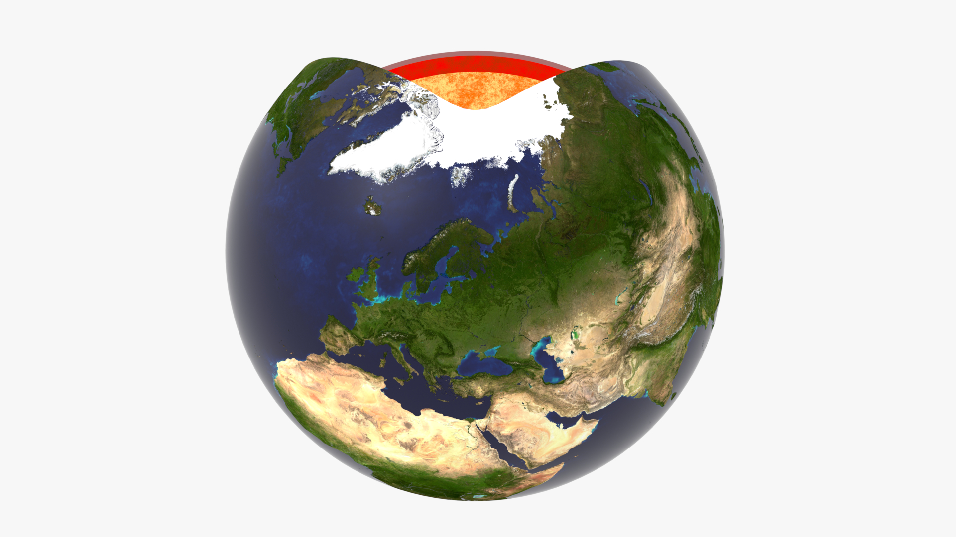 3D stylized planet earth core - TurboSquid 1436164