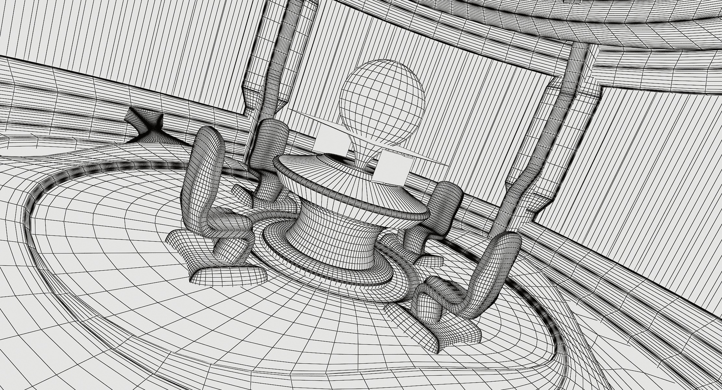Realistic sci-fi control room model - TurboSquid 1437130