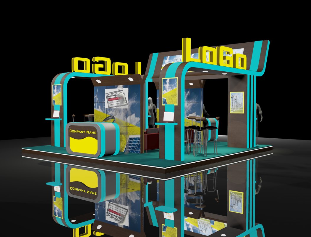 6x6 exhibition booth stand 3D model - TurboSquid 1437151