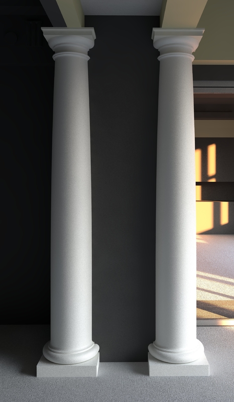 多立克罗马，托斯卡纳柱，triglif - 参数3D模型 - TurboSquid 1437100