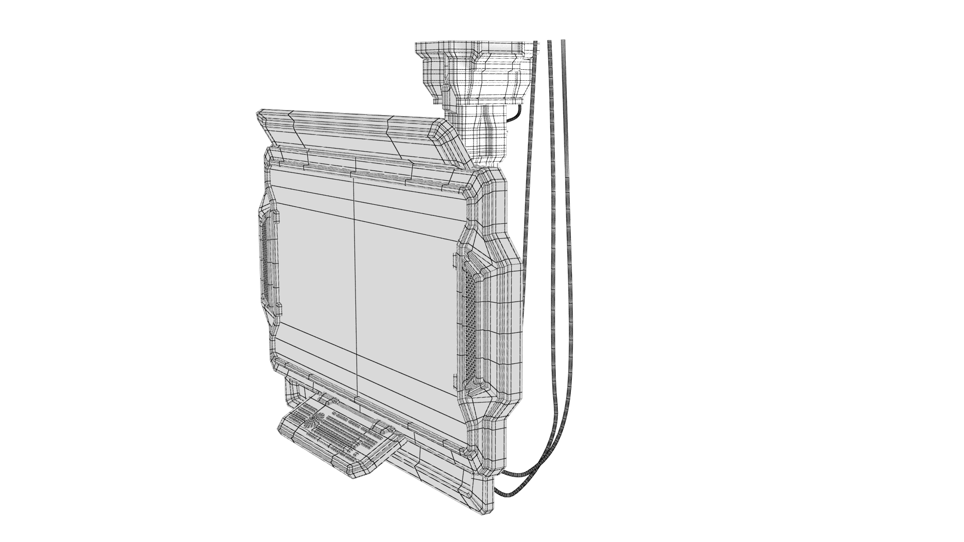 3d model sci-fi monitor