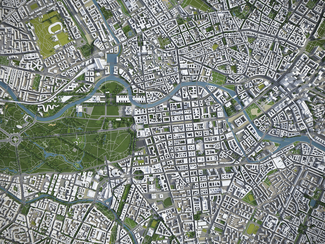 Berlin city area 3D model - TurboSquid 1334270
