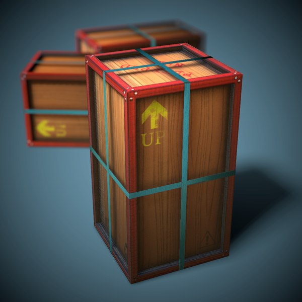 3D stylized wooden crate ready - TurboSquid 1437702
