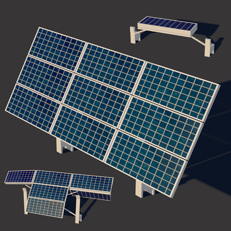 solar panel 3d model