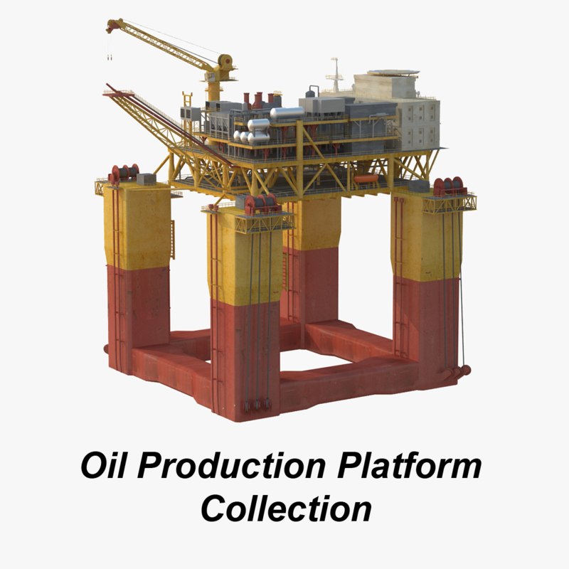 3D oil production platform set - TurboSquid 1414137