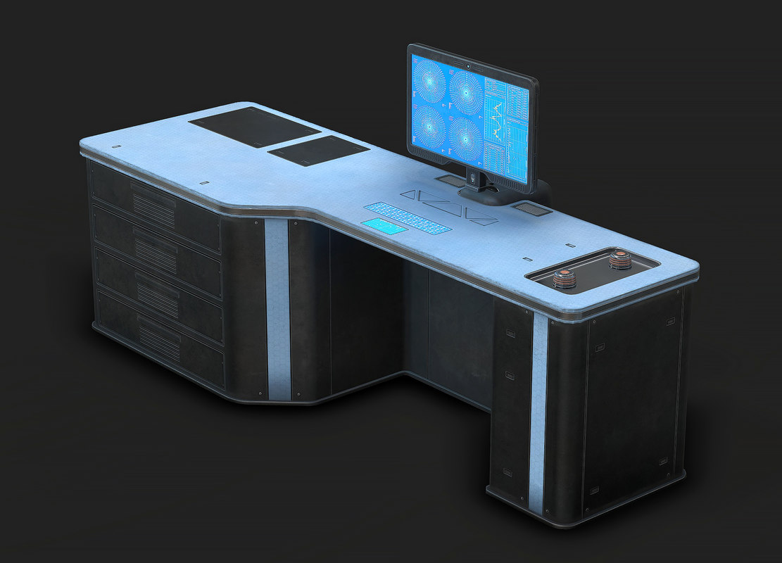 Mesa de Laboratório Sci Fi Low Poly Modelo 3D - TurboSquid 1304122