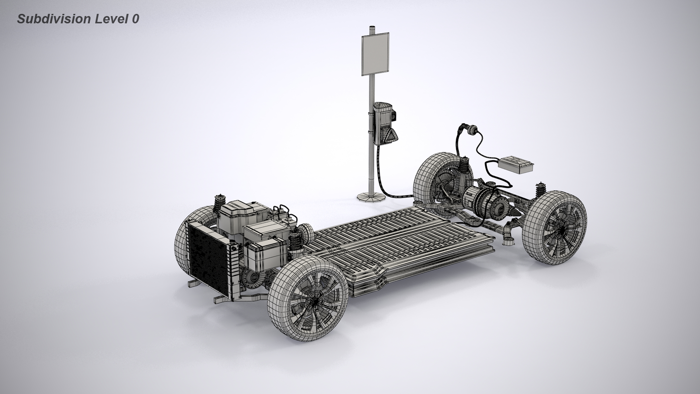 Electric awd vehicle chassis 3D - TurboSquid 1437973