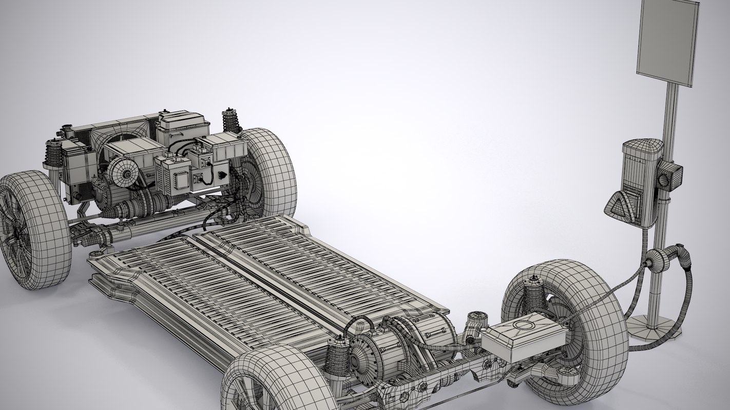 Electric awd vehicle chassis 3D - TurboSquid 1437973