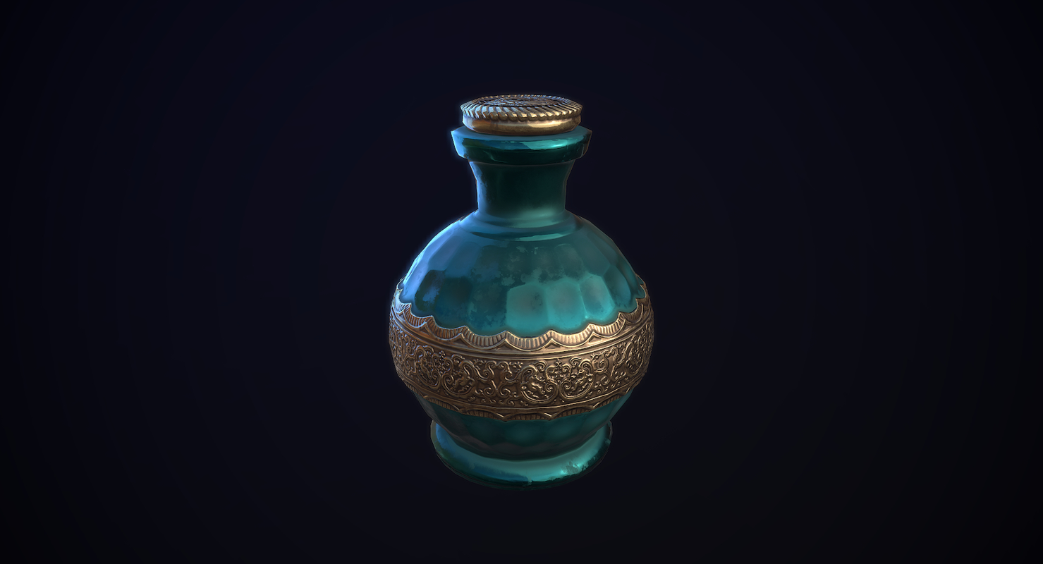 3D potion bottle - ready model - TurboSquid 1438031