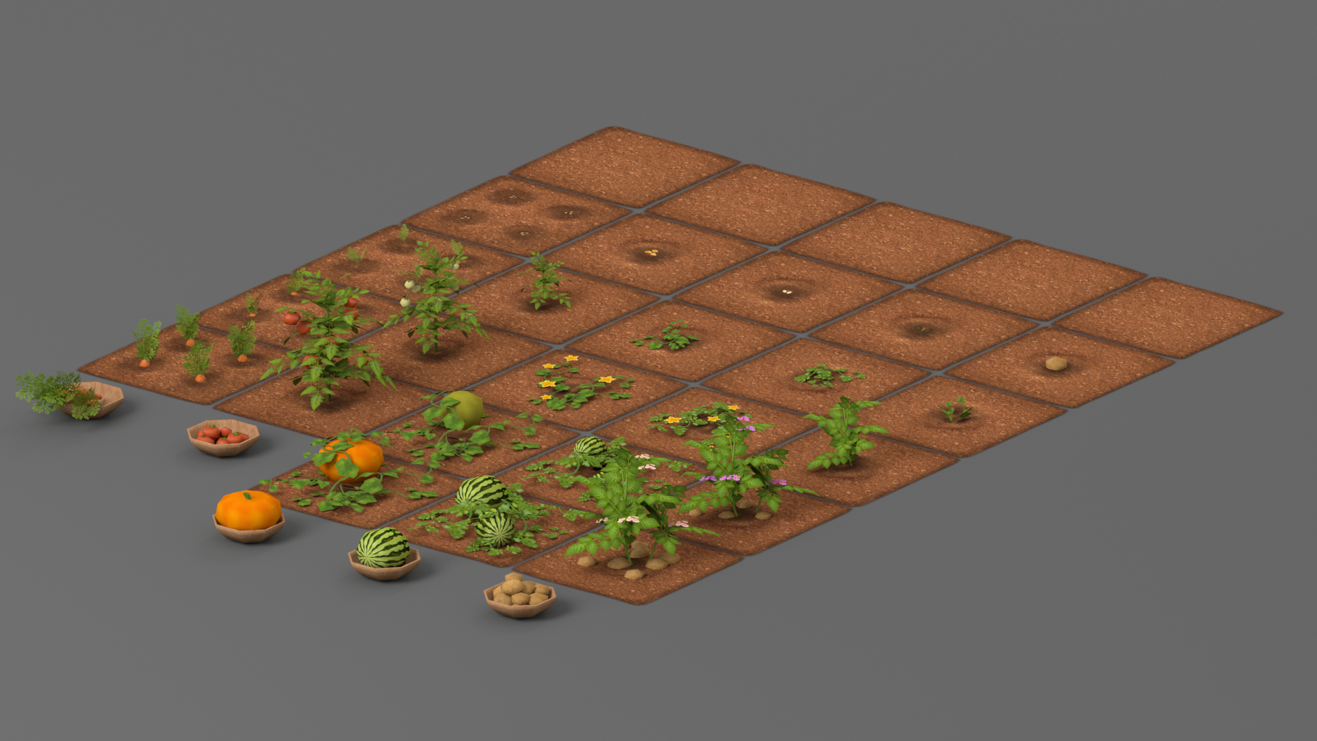 3D farm vegetable - TurboSquid 1438243