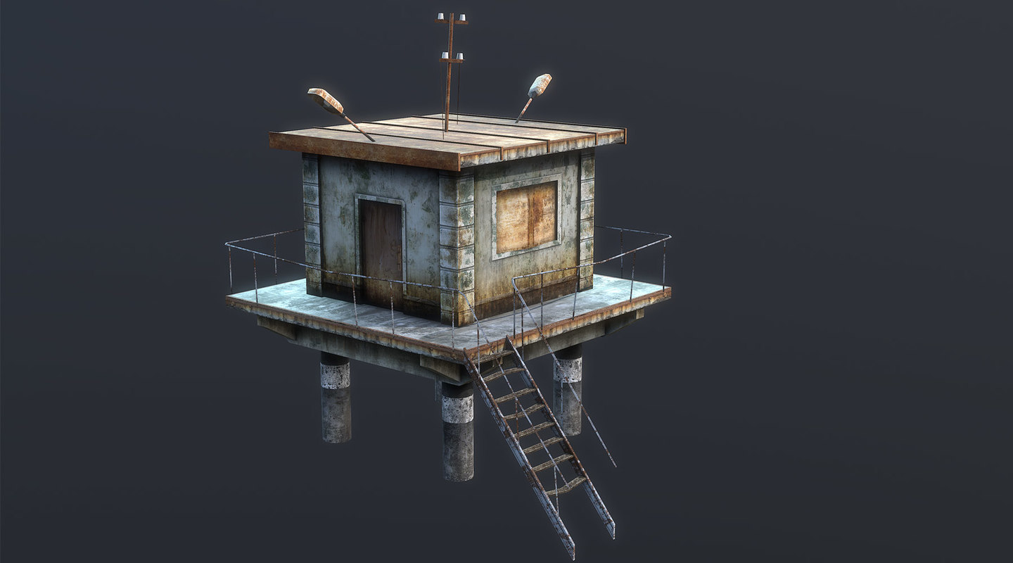 3D low-poly blockpost - TurboSquid 1438550