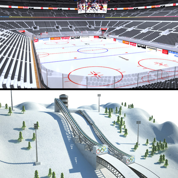 ice hockey arena 3d model