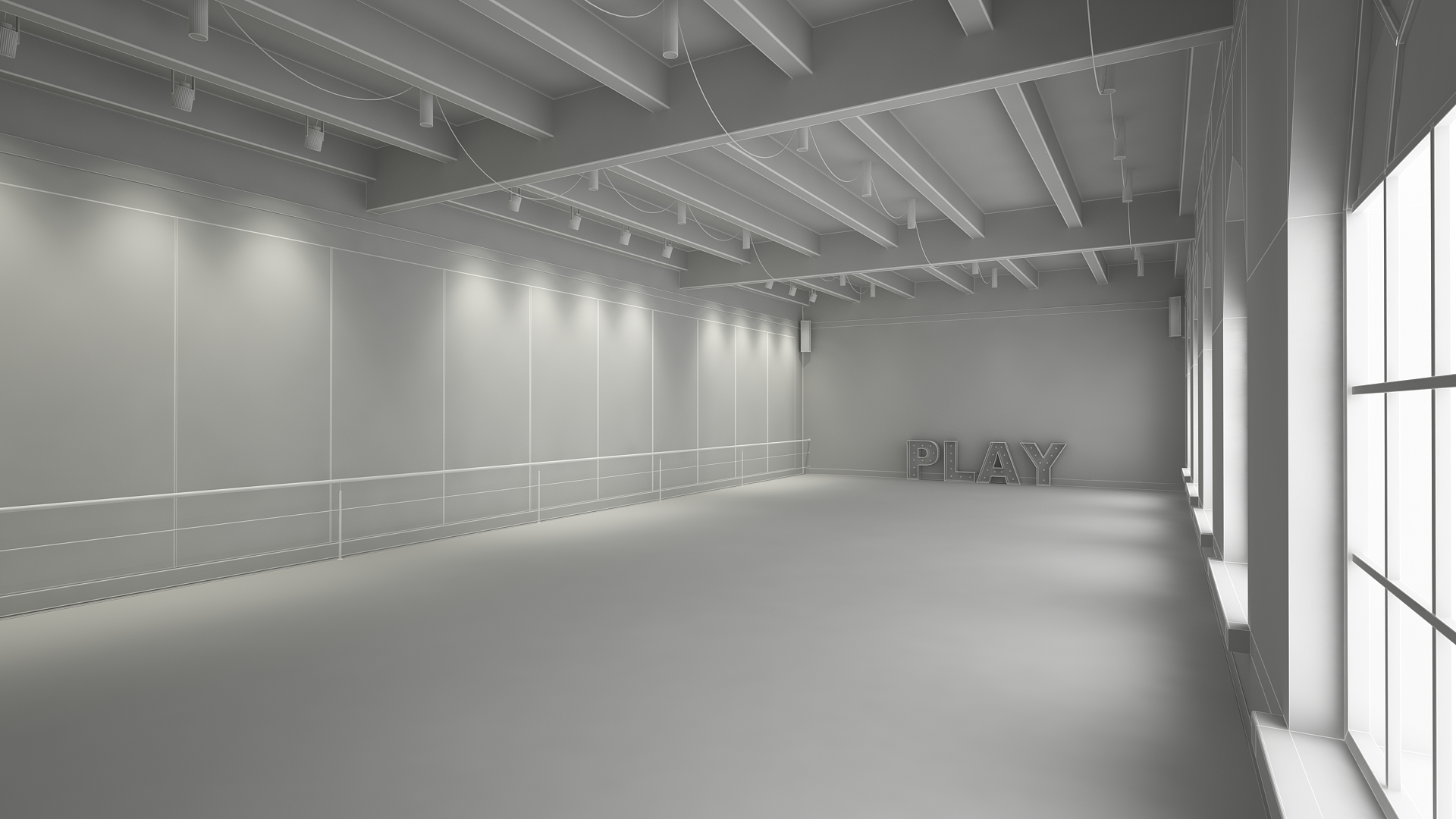 3D ballet-dance studio model - TurboSquid 1373534