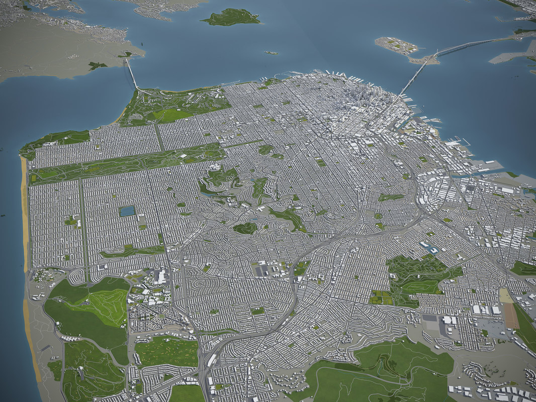 San francisco bay area 3D model - TurboSquid 1439230