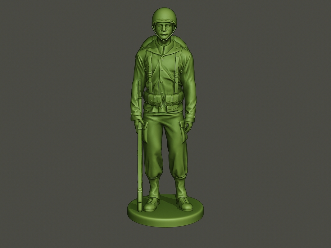 Free american soldier ww2 stand 3D model - TurboSquid 1439322