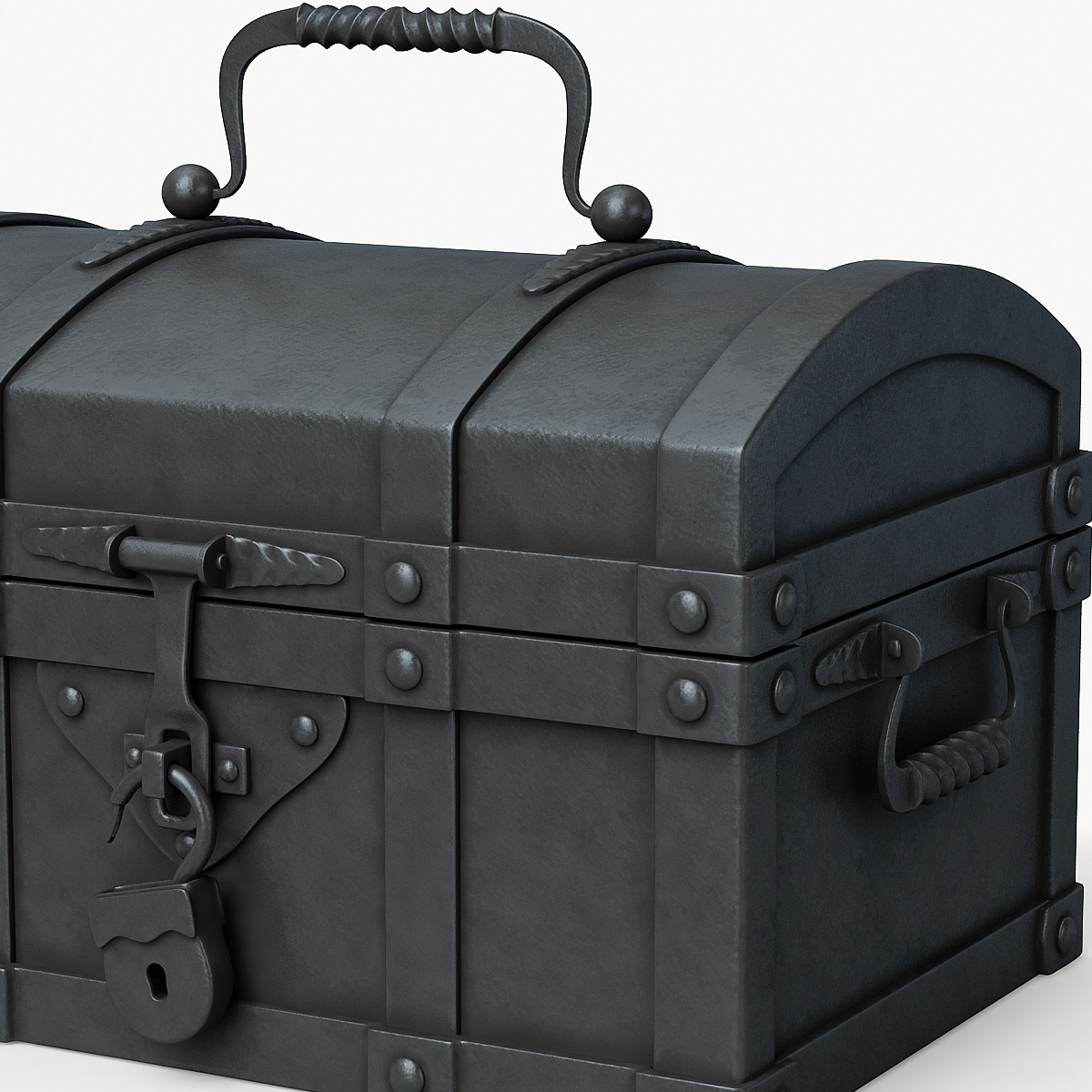 3d chest metal model