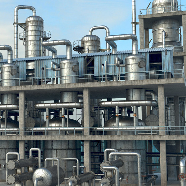 Petroleum Refinery 3D Models for Download | TurboSquid