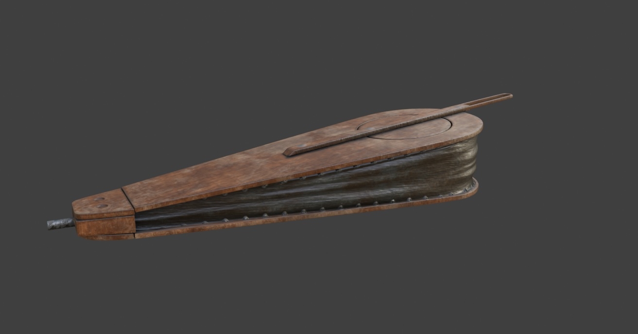 modèle 3D de soufflet de forgeron médiéval avec des textures pbr ...