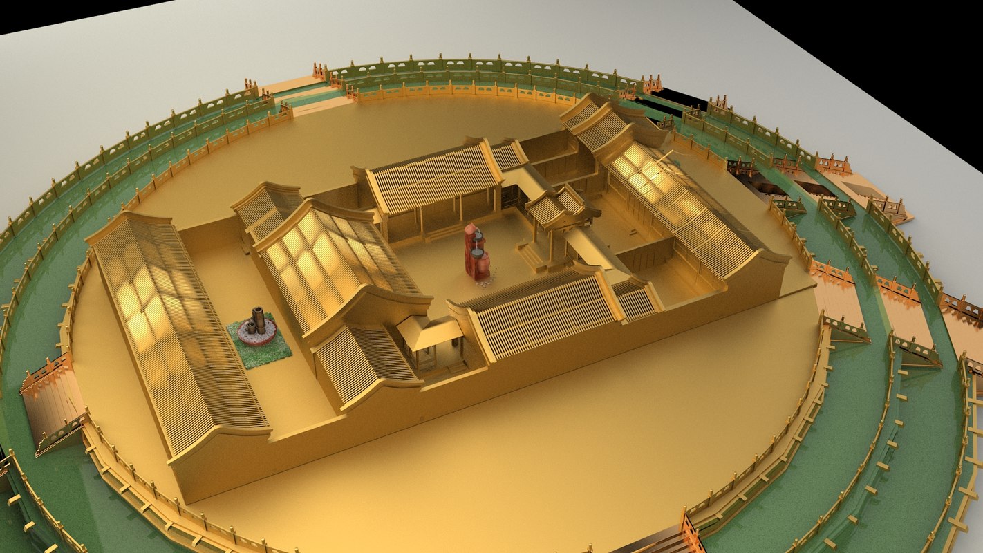 Chinesisches Hofhaus 3D-Modell - TurboSquid 1439722