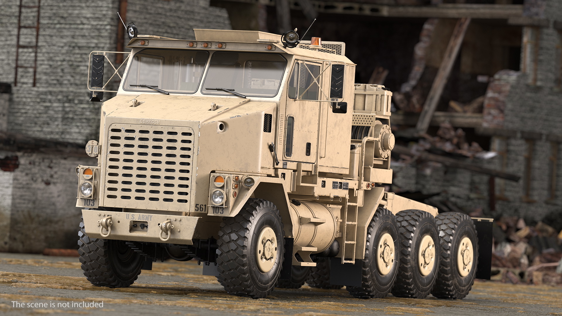 Oshkosh m1070 truck tractor 3D model - TurboSquid 1439914