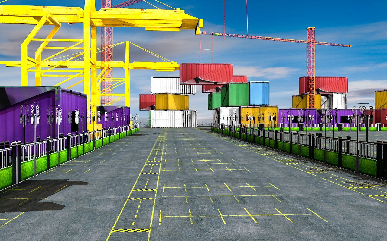 Seaport sea port 3D - TurboSquid 1439882